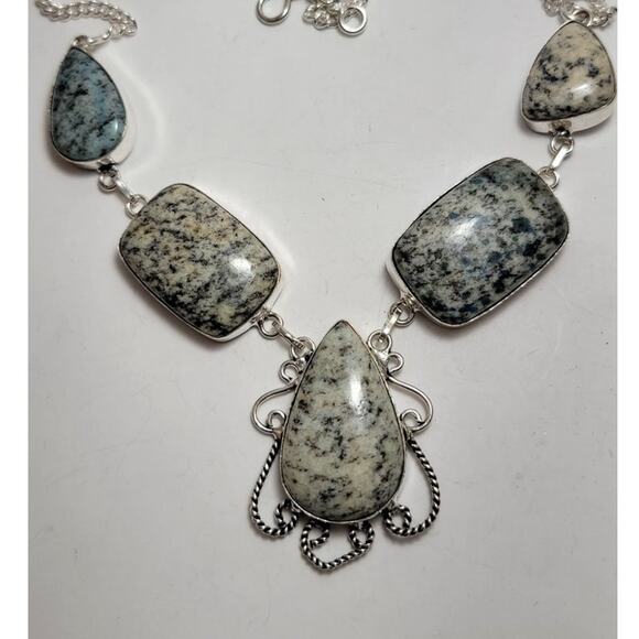 Unbranded | Jewelry | Natural Granite Sterling Silver Statement ...